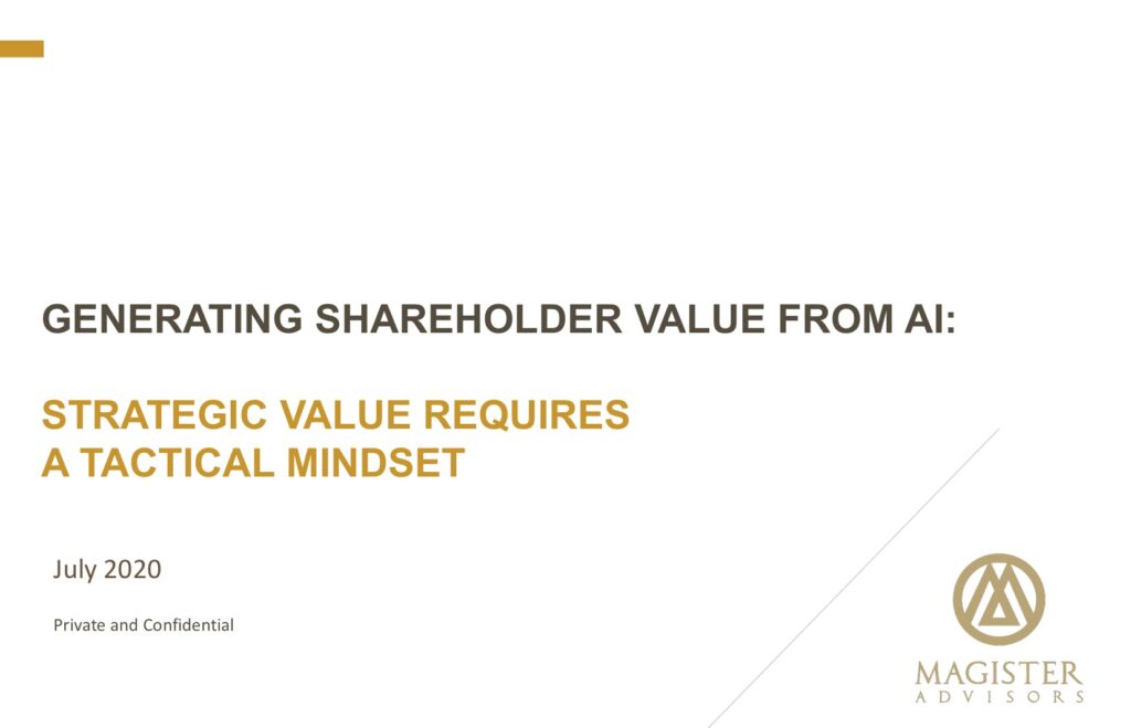 Artificial intelligence - generating shareholder value | Resources | DAI Magister